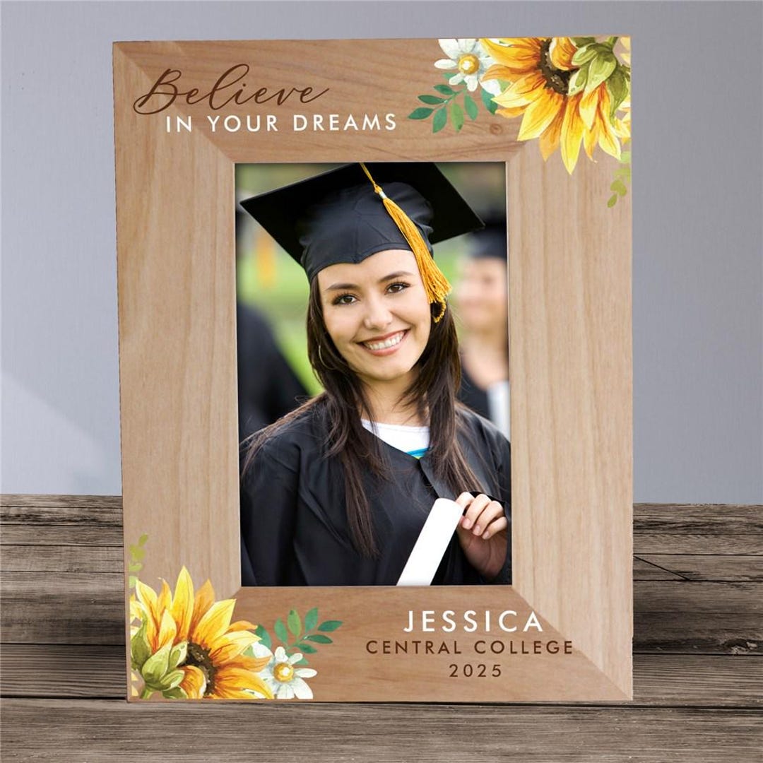Personalized Graduation Picture Frame, Wood 4x6 Frame, Picture Frame ...