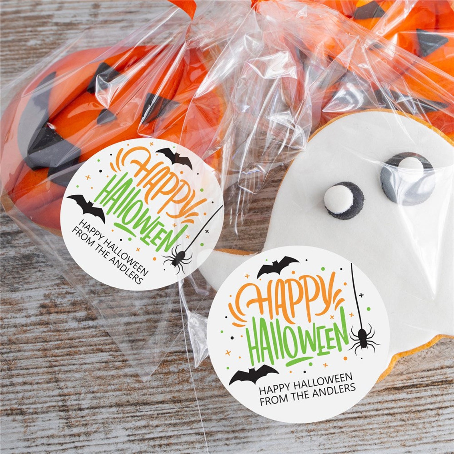 Personalized Happy Halloween Circle Labels, 96 Stickers, Trunk or Treat ...