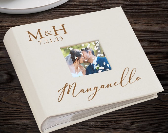 Family Monogram Photo Album, Wedding Album, Large Photo Album, Monogram ...