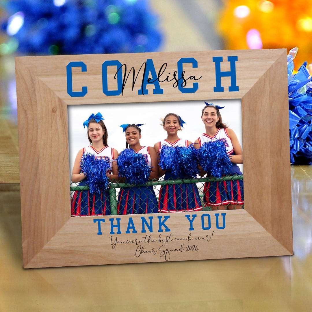 Cheer Coach Gift, Cheerleading Coach Personalized Picture Frame, Coach ...