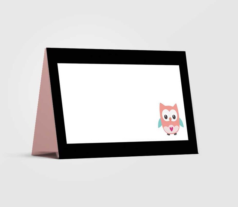 Food Table Tents DIY Printable Instant Download BYS120 owl Party Pkg - Etsy