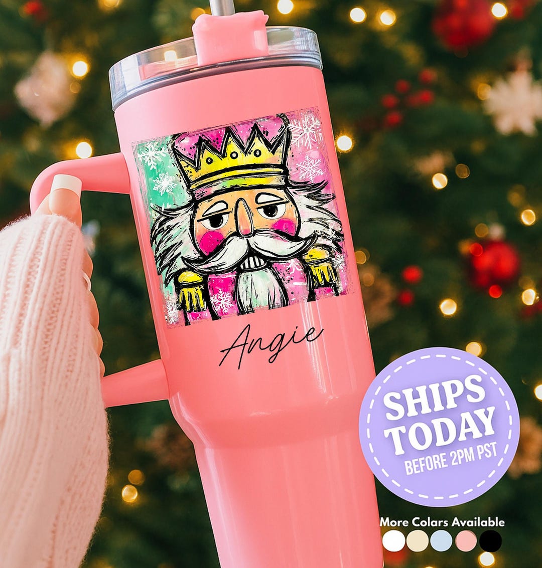 Nutcracker Christmas Cup, Personalized Holiday Tumbler, Custom ...