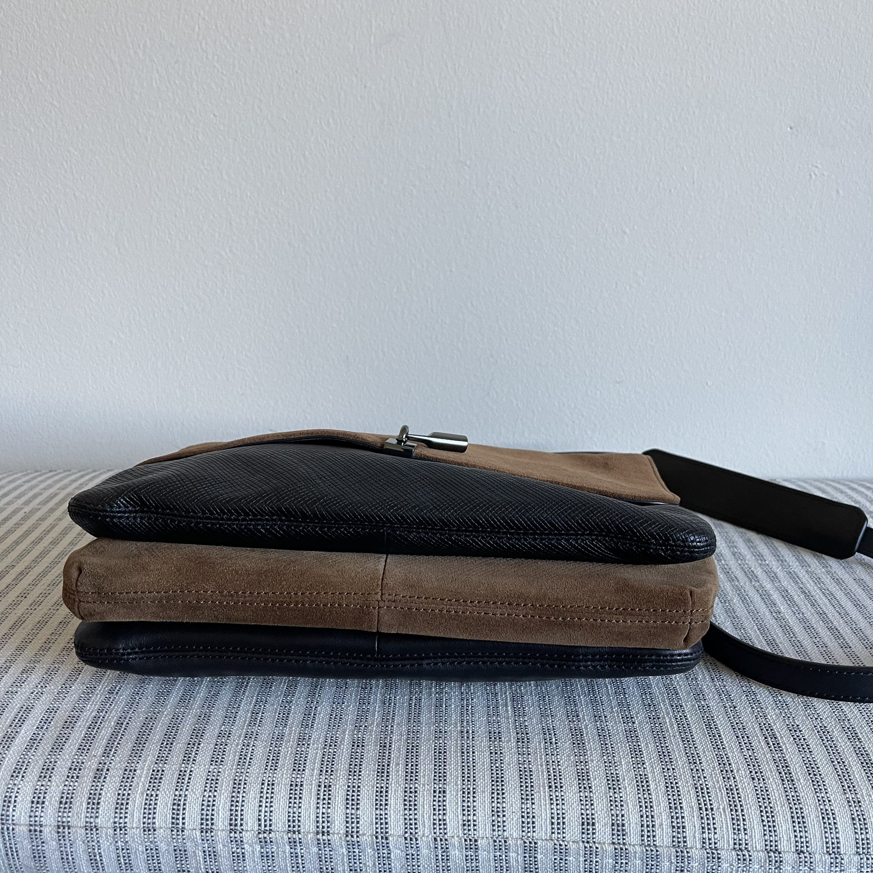 Elizabeth James Suede Leather Bag in Rust and Black - Etsy