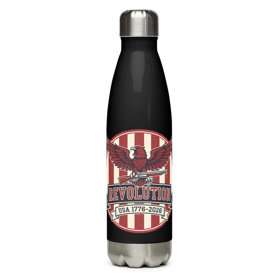 Revolution USA 1776–2026 Water Bottle | Vintage American Eagle ...