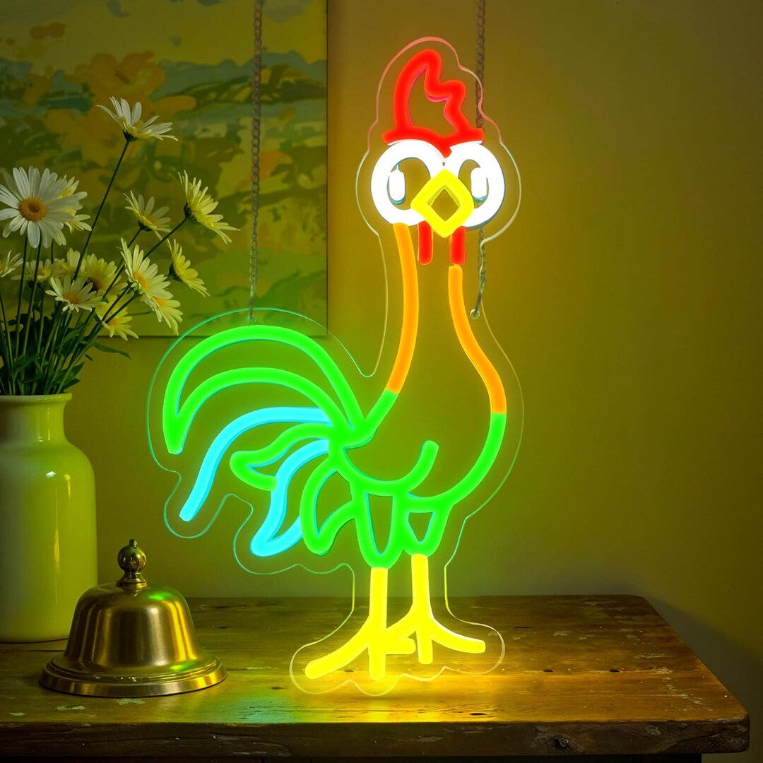 Custom Rooster Neon Sign – LED Wall Decor for Farmhouse & Home - Etsy