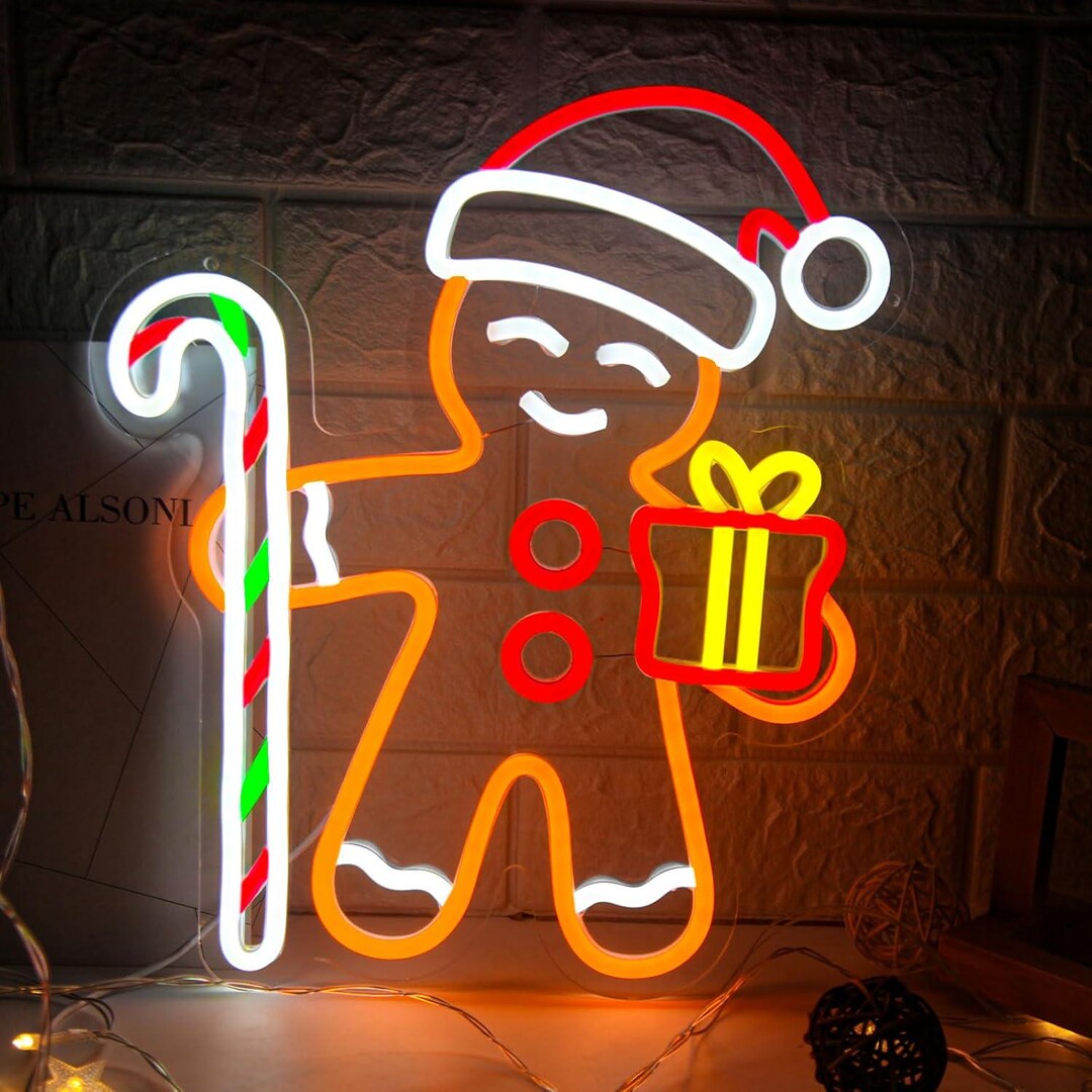 Custom Gingerbread Man Neon Sign – Sweet Christmas LED Decor - Etsy