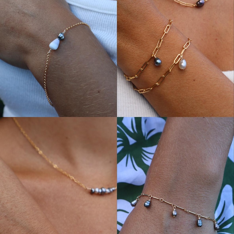Tahitian Keshi Bracelet - Etsy