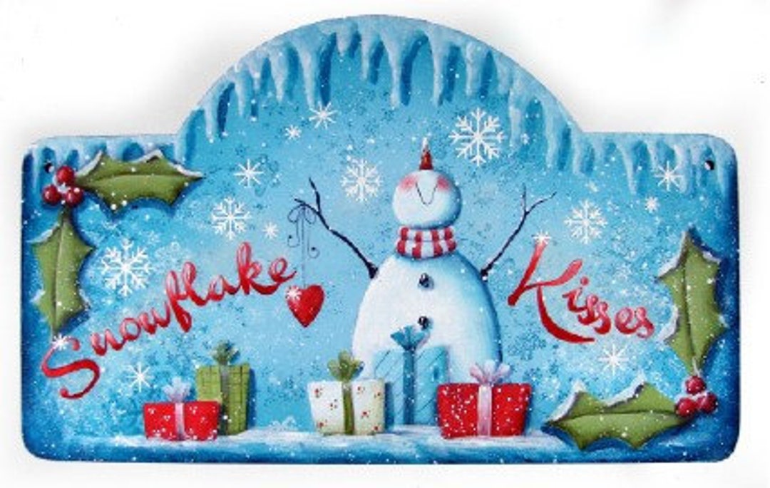 Snowflake Kisses Plaque E-pattern - Etsy