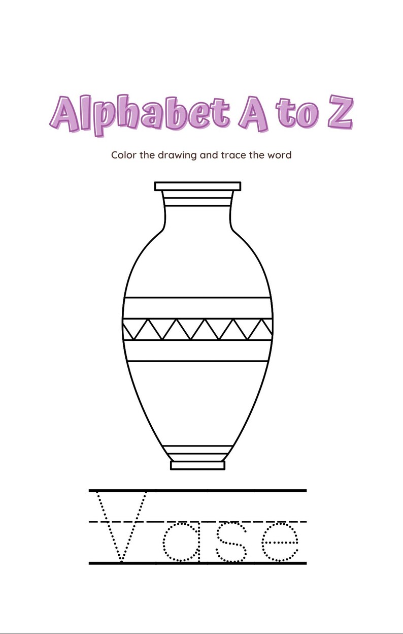 Color and Trace the Alphabet! - Etsy