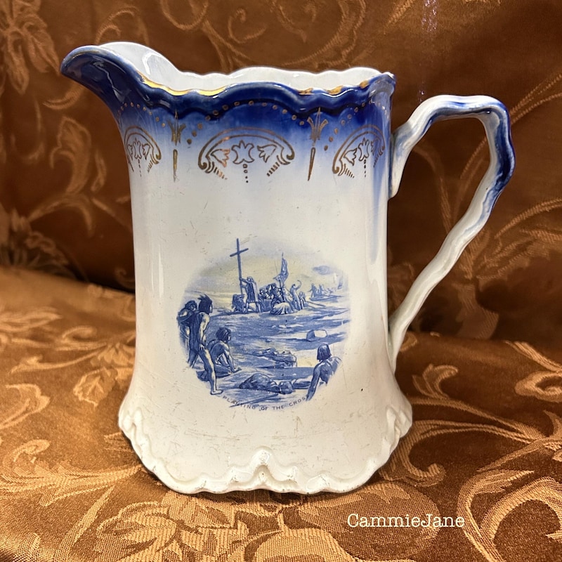 Flow Blue Pitcher - Etsy