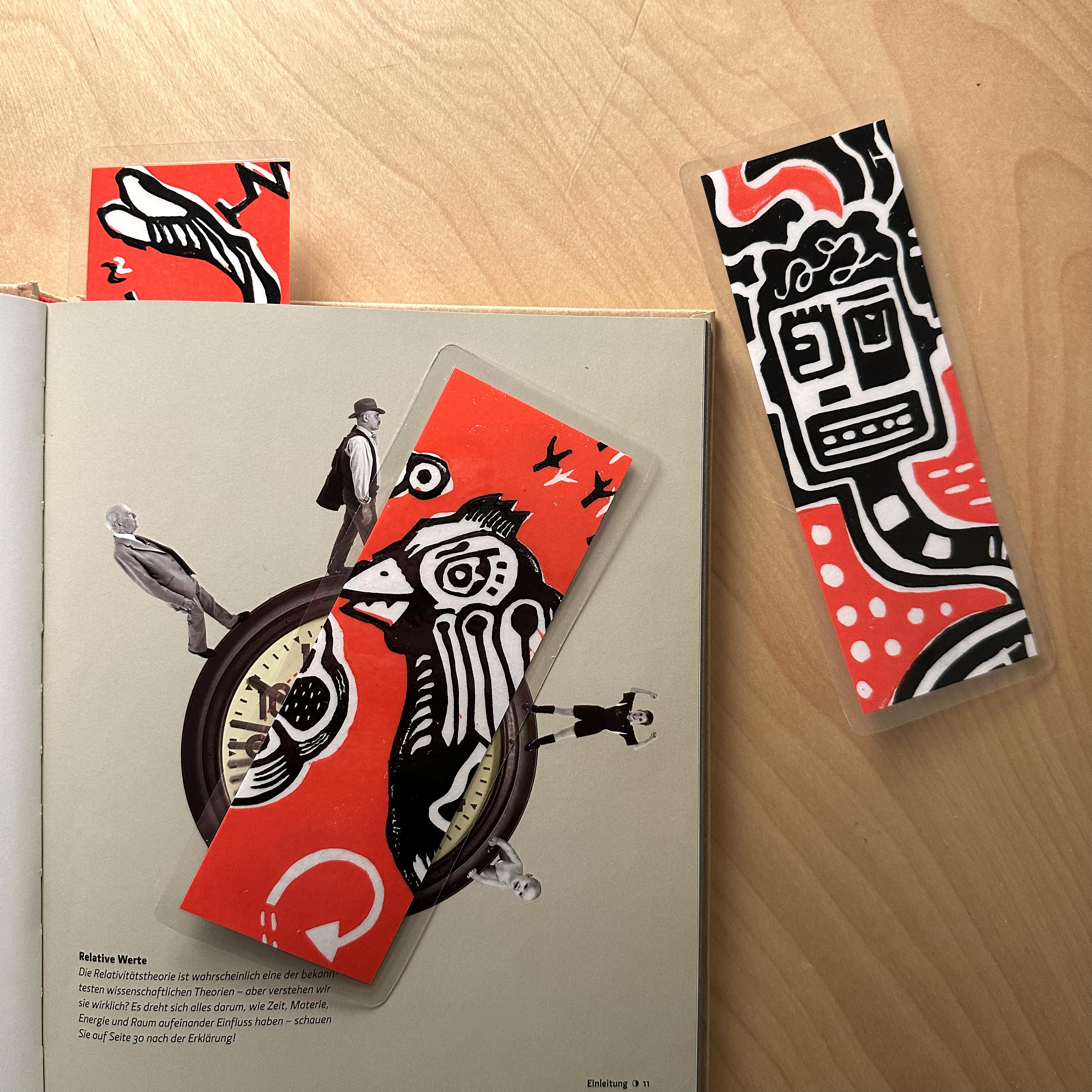 Lino Prints Bookmarks // Set of 3 - Etsy