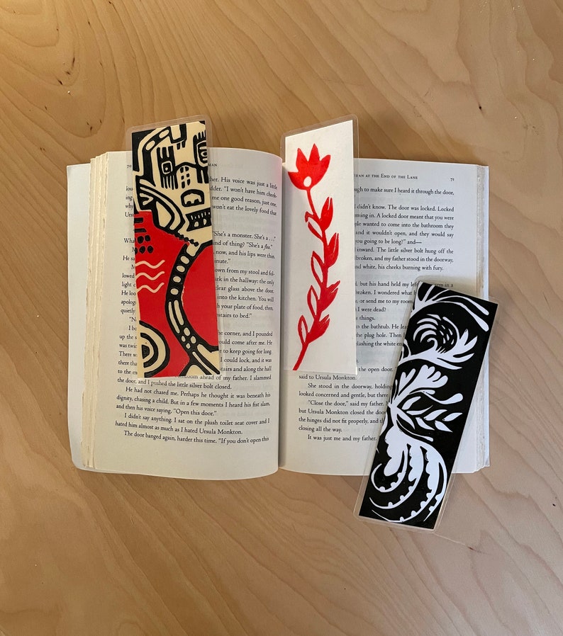 Bookmarks of Lino Prints // Set of 3 - Etsy