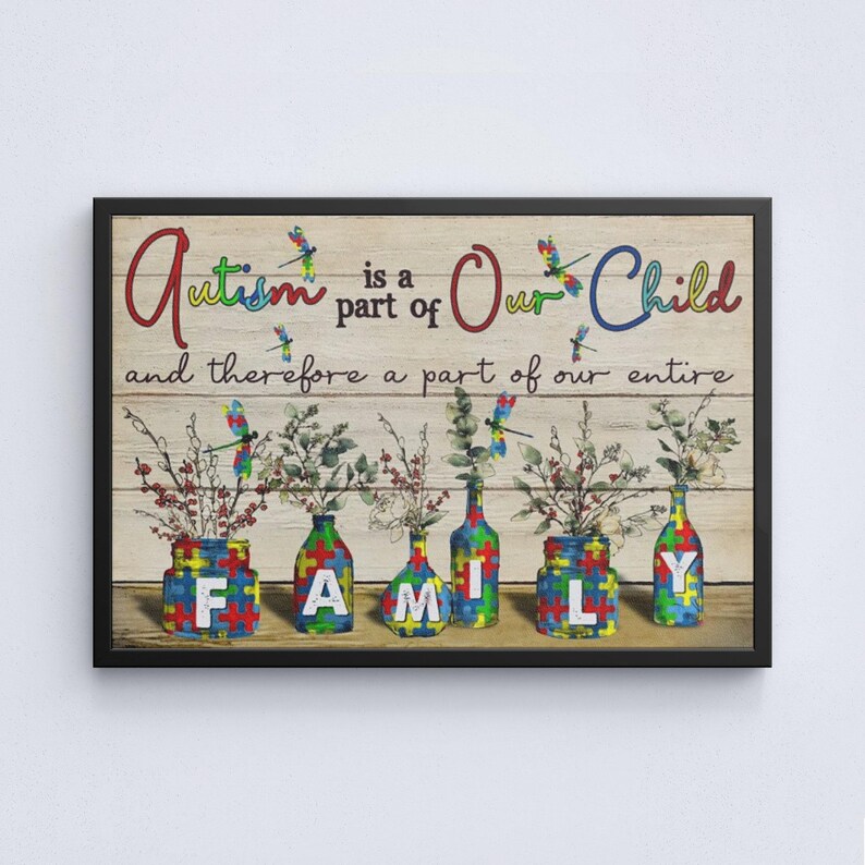 Autism Awareness Poster for Family Support, Special Needs Child Wall ...