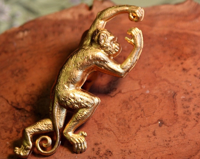 Medium Vintage French Metal Monkey 1 - Etsy