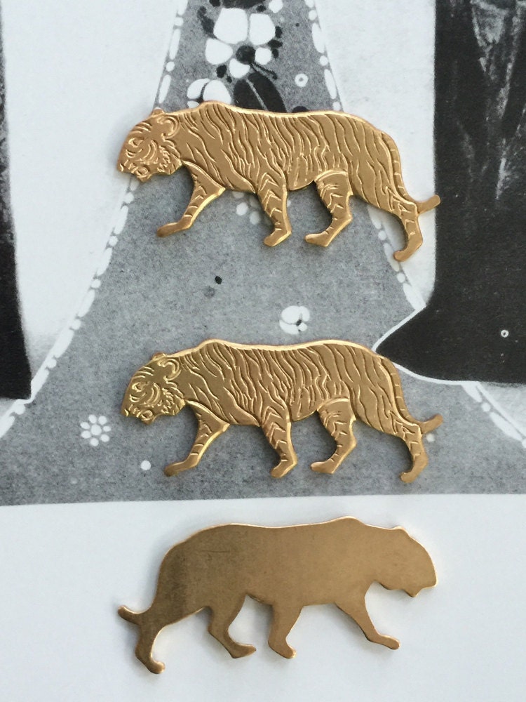Tigress Tiger Animal Stamping 2 pc | Etsy
