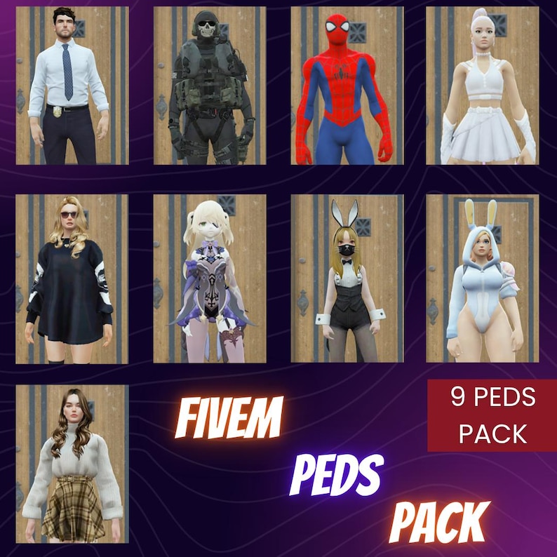Fivem Custom Peds Pack: 9 Models - Etsy UK