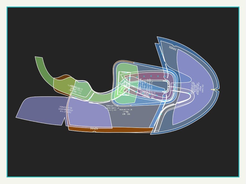 Sneaker Pattern PDF + DXF | Digital Shoe Pattern | US 7–15 (monaco F5 ...