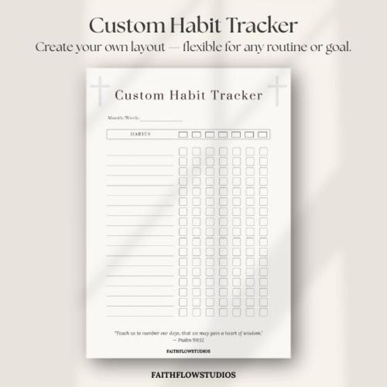 Christian Habit Tracker Bundle | Weekly, Monthly & Yearly Habit Tracker ...