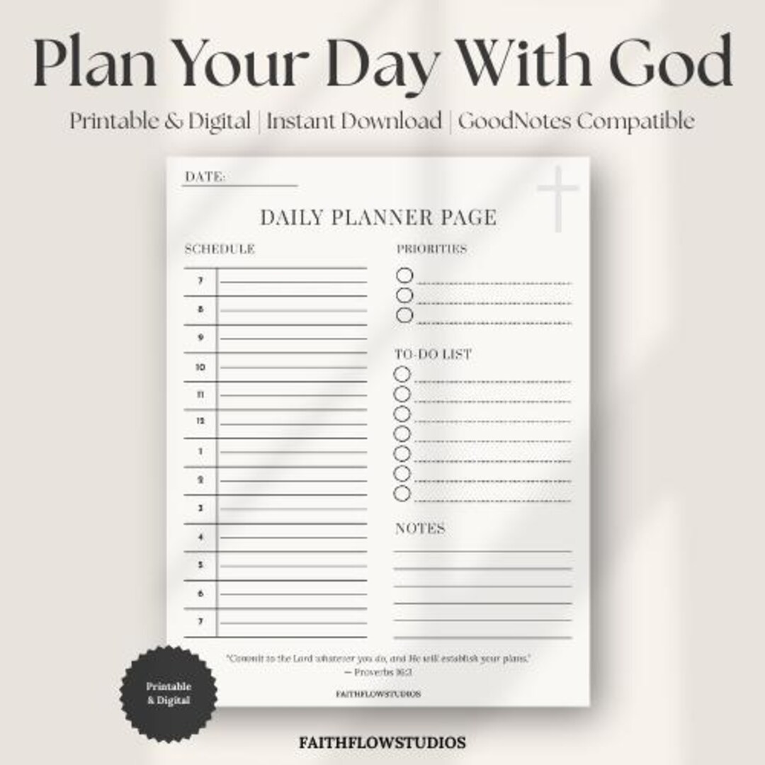 Christian Daily Planner for Busy Women | Faith-based Productivity ...