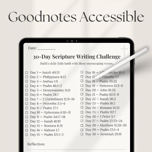 30-day Scripture Writing Challenge | Bible Study Printable | Daily ...