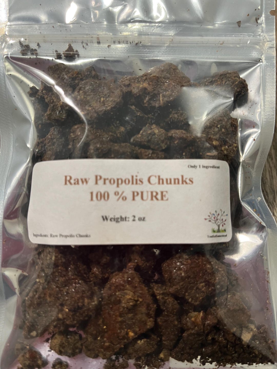 Raw Propolis Chunks From USA, 100% Pure Fast Shipping 0.5, 1, 2, 4 Oz ...