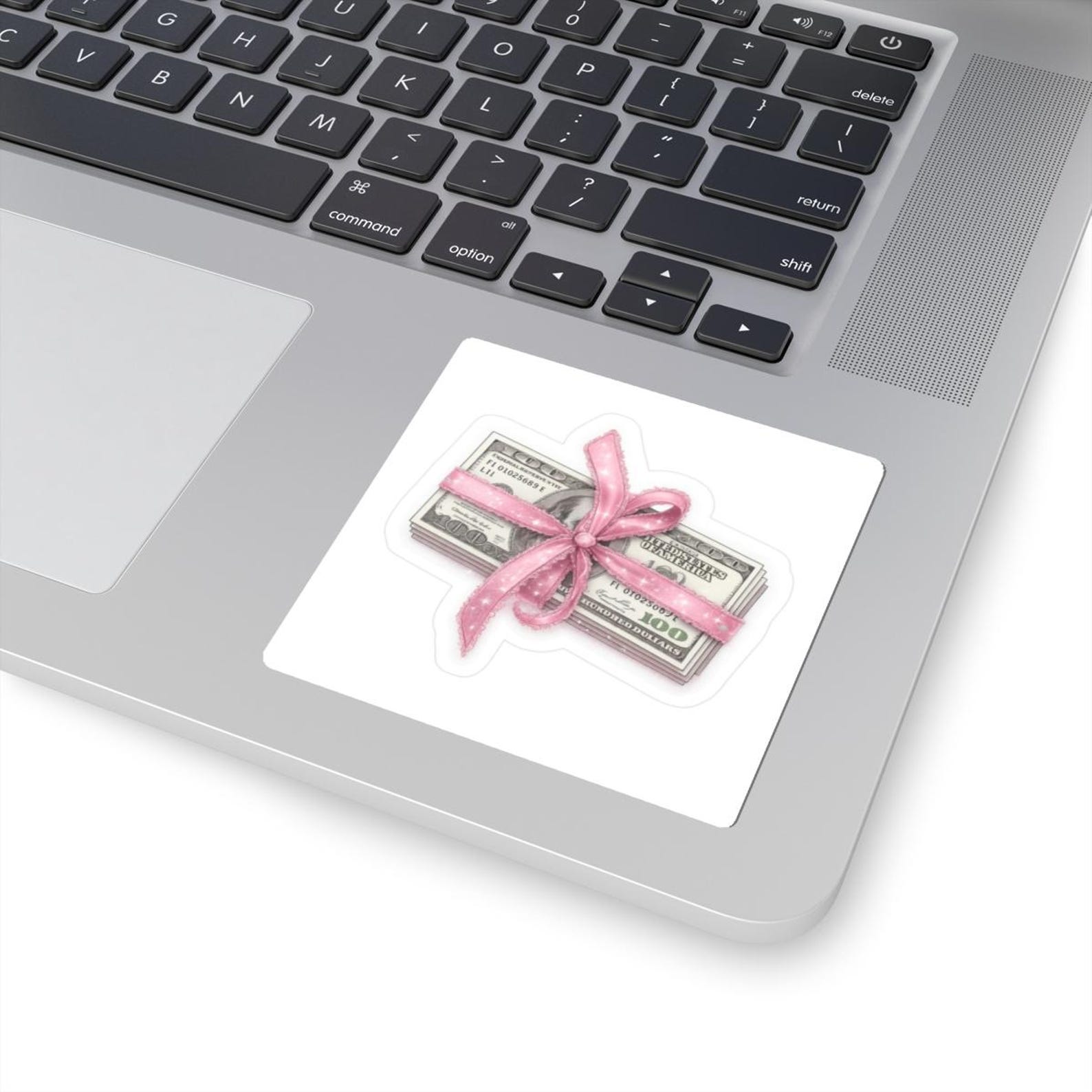 Stack of Cash With Pink Bow Kiss-cut Stickers | Money Bundle Sticker - Etsy