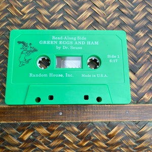 Vintage 1987 Random House Dr Seuss Green Eggs and Ham Cassette Tape ...