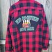 Bleached Distressed Flannel Shirt Rustic Flannel Size Small Black Red ...