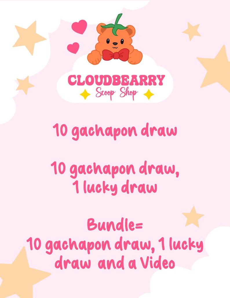 Cloudbearry Mystery Gachapon Draw | Cute Stationery, Accessories and ...