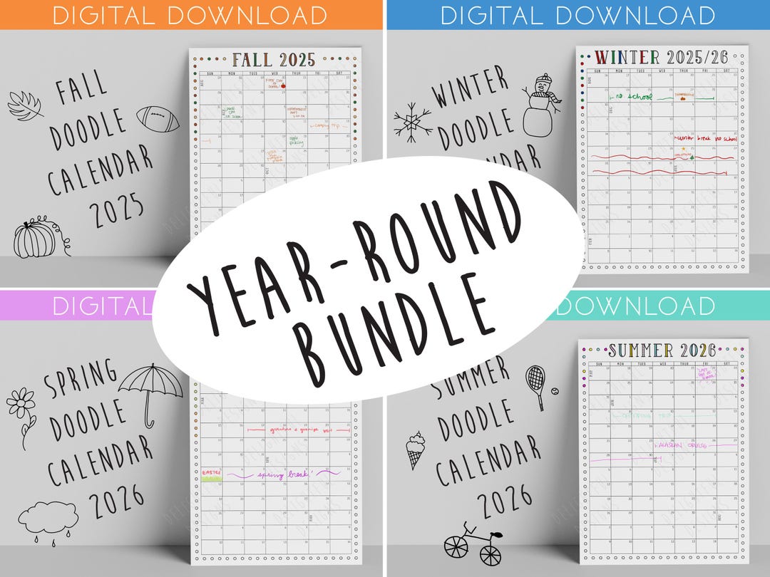 Fall 2025, Winter 2025/26, Spring 2026, Summer 2026 - Year-round BUNDLE ...