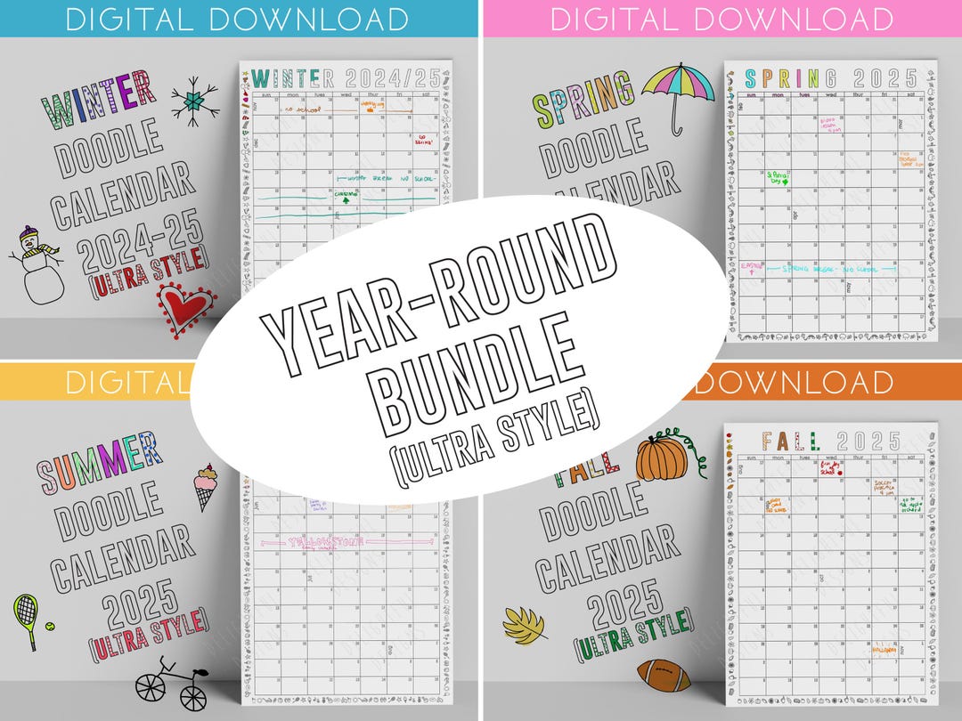 Winter 2024/25, Spring 2025, Summer 2025, Fall 2025 Year-round BUNDLE ...