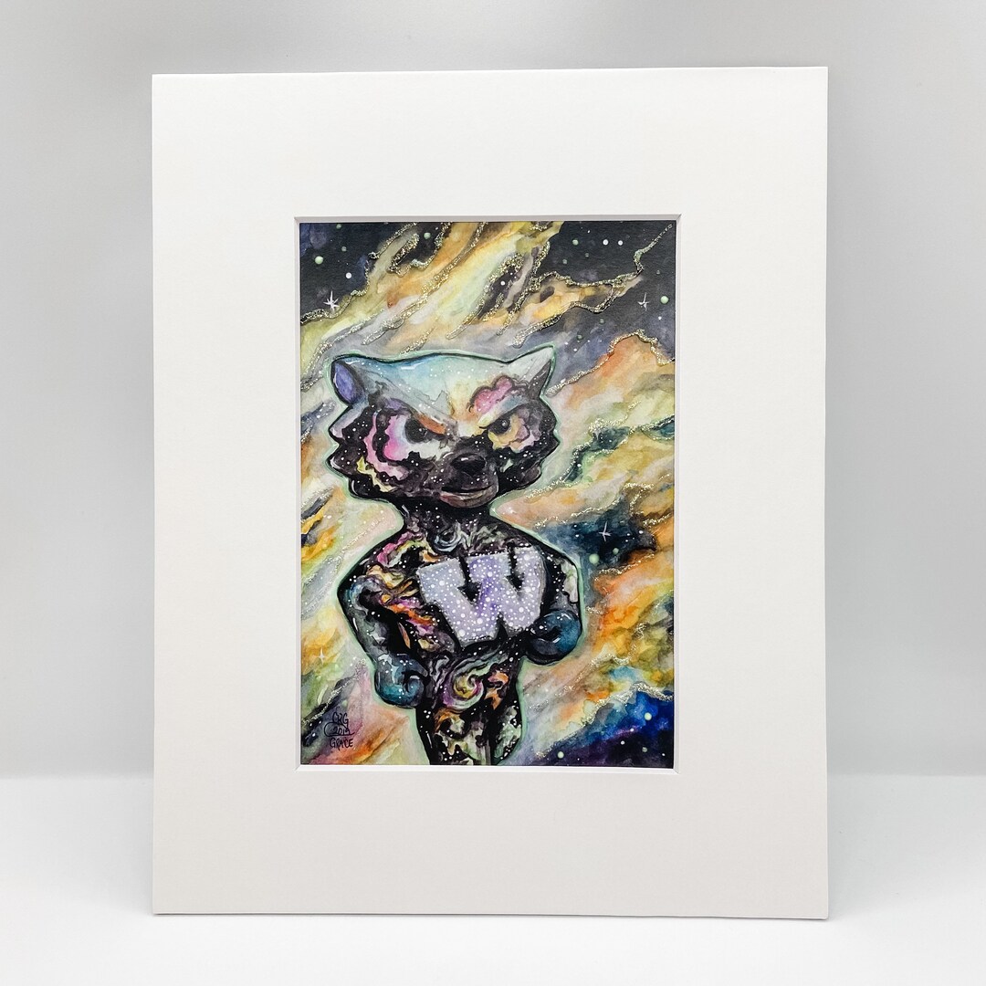Celestial Bucky - Hand-embellished Print - Etsy Australia