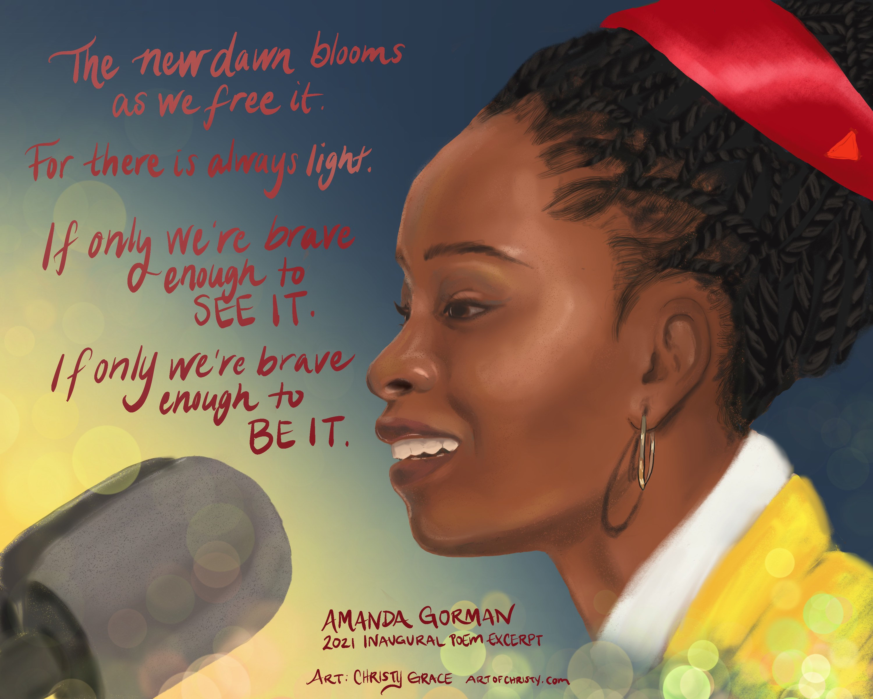 The Hill We Climb’ Excerpt Art - From Amanda Gorman’s Inaugural Poem - Etsy