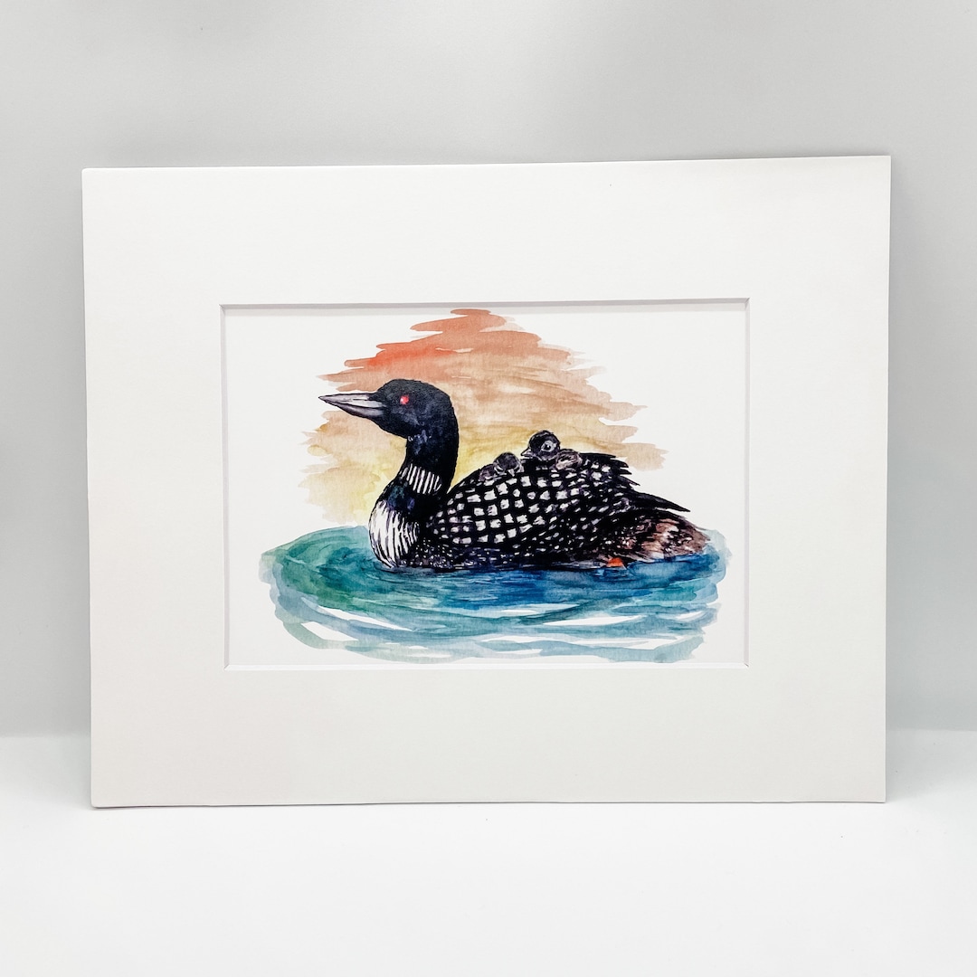 Goodnight Loon - Watercolor Print - Etsy