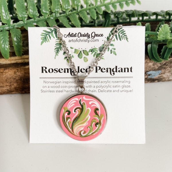 Rosemaling Necklace - Etsy