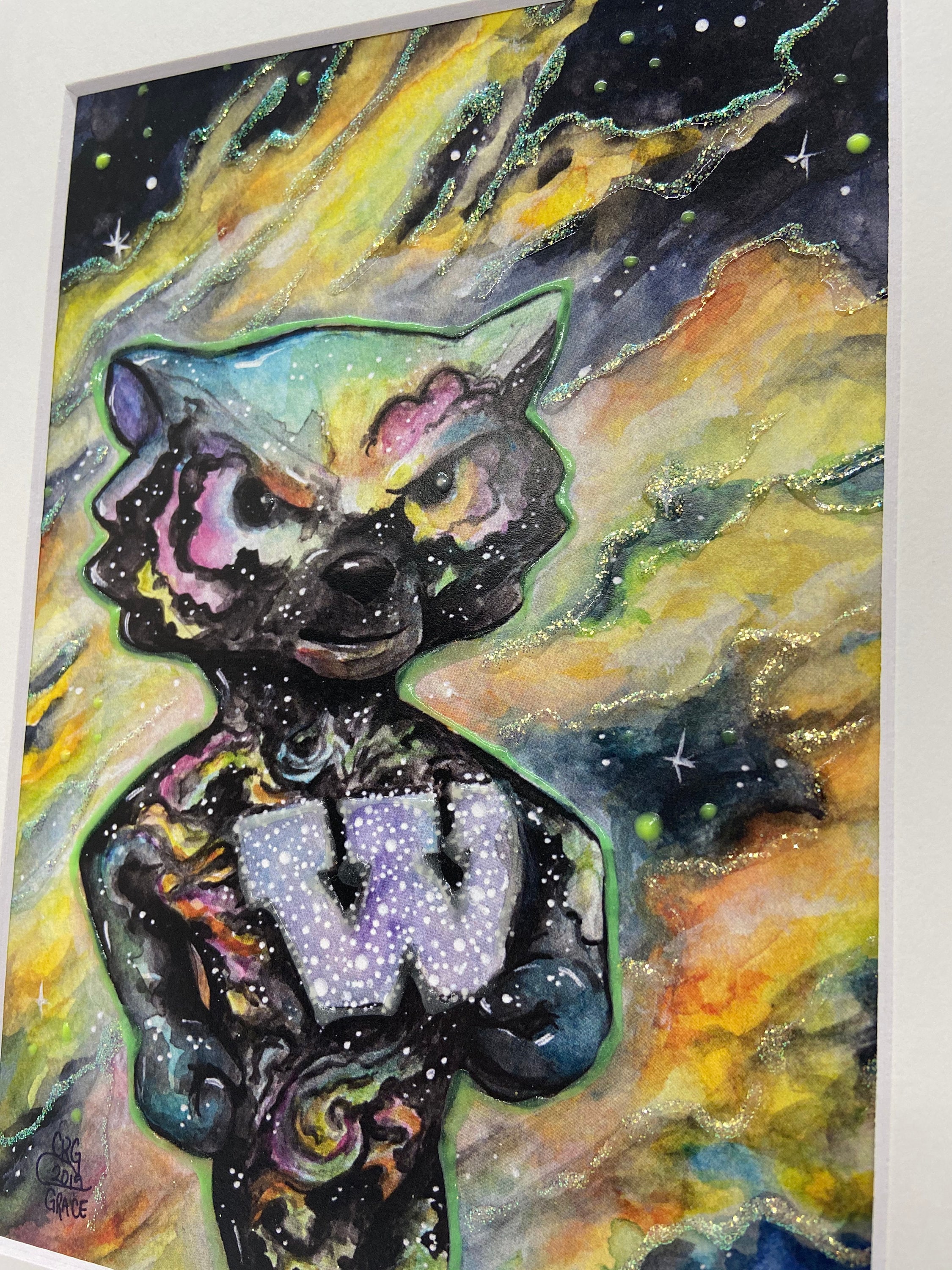 Celestial Bucky - Hand-embellished Print - Etsy Australia