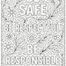 Be Safe, Responsible, Respectful Coloring Pages (2) - Etsy