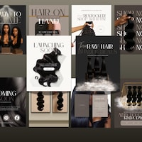 20 Hair Instagram Posts |hairstylist Instagram Templates |black Hair ...
