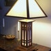 Arts and Crafts Table Lamp With Narrow Lighted Base - Etsy