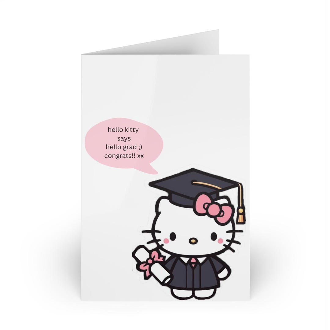 Hello Kitty Graduation Card: Sweet Congrats (4x6) - Etsy