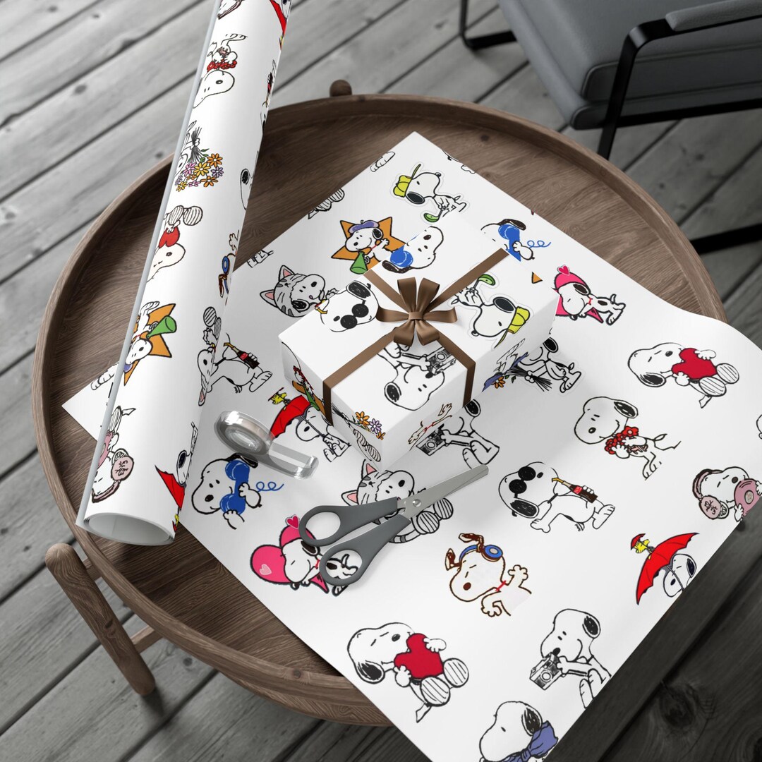Snoopy Gift Wrap Papers-cute Wrapping Paper for Birthdays, Holidays ...