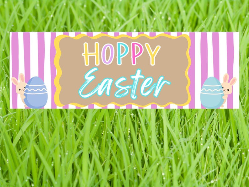Happy Easter Banner Printable | Instant Download | Easter Party Decor ...