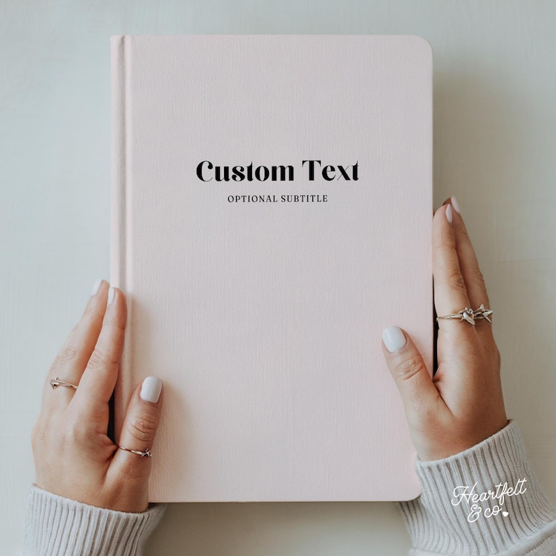 Custom Title Journal, Personalized Hardcover Notebook, Minimalist Gift ...