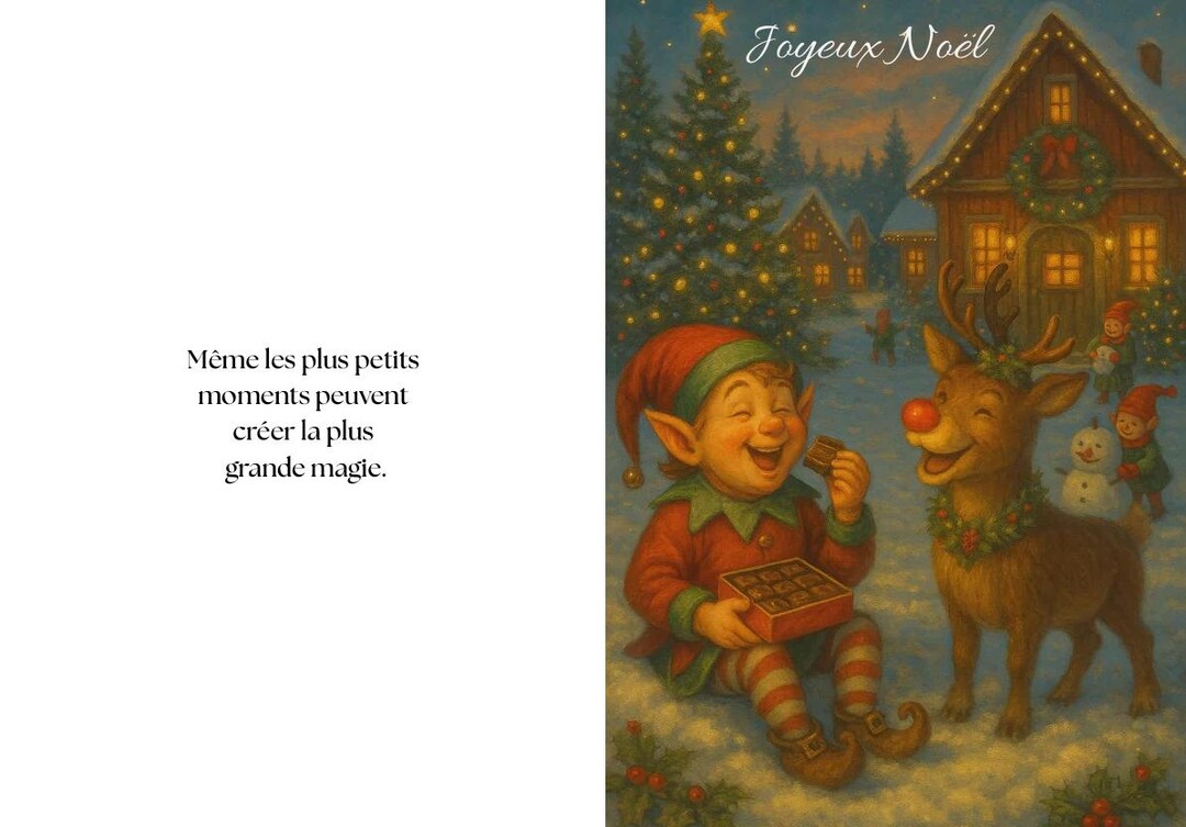 Printable Magical Christmas Card – to Be Given With Love and Warmth - Etsy