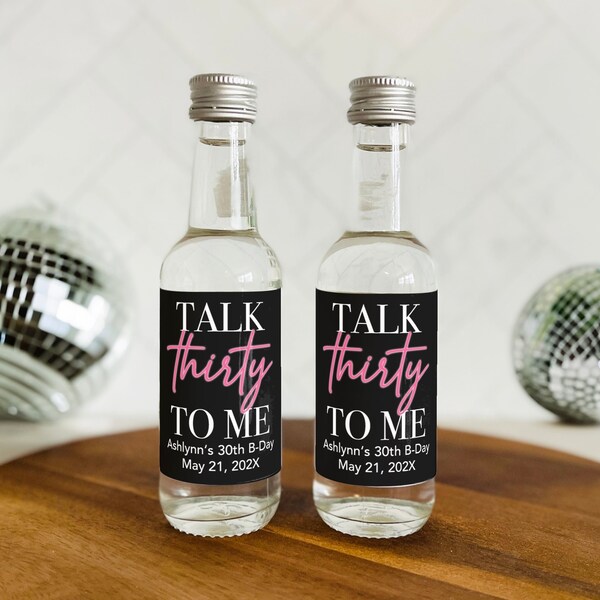 30th Birthday Shooter Label - Etsy