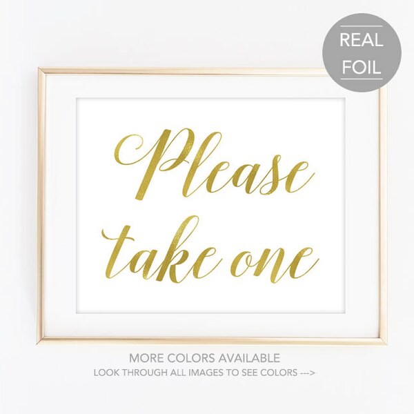 Please Take One Sign - Etsy