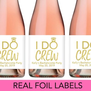 I Do Crew Champagne Labels I Do Crew Mini Champagne Labels I | Etsy
