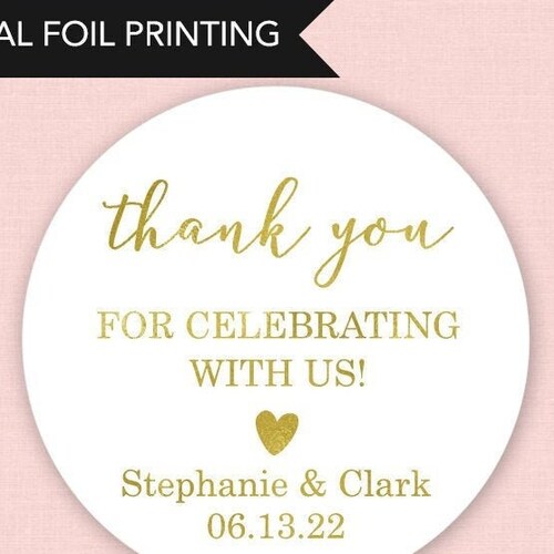 Personalized Wedding Favor Stickers Wedding Thank You Labels Etsy