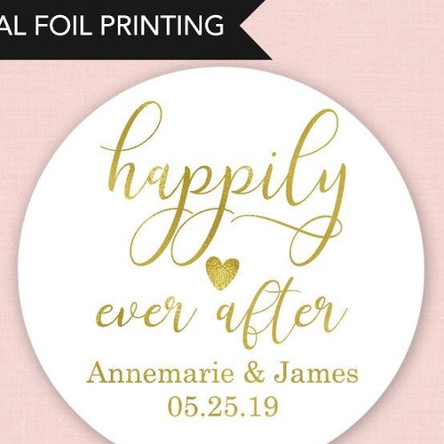 Happily Ever After Stickers Wedding Favor Stickerswedding - Etsy
