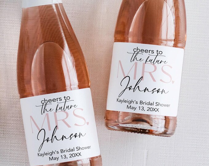 Future Mrs Champagne Labels, Bridal Shower Champagne Labels ...